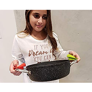 Silicone Hot Plate Pot Holder (6 Pack 3 Pairs) Oven Mitt Cooking Finger Protector Pinch Grip Heat Resistant