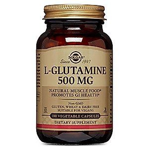 Solgar – L-Glutamine 500 mg, 100 Vegetable Capsules