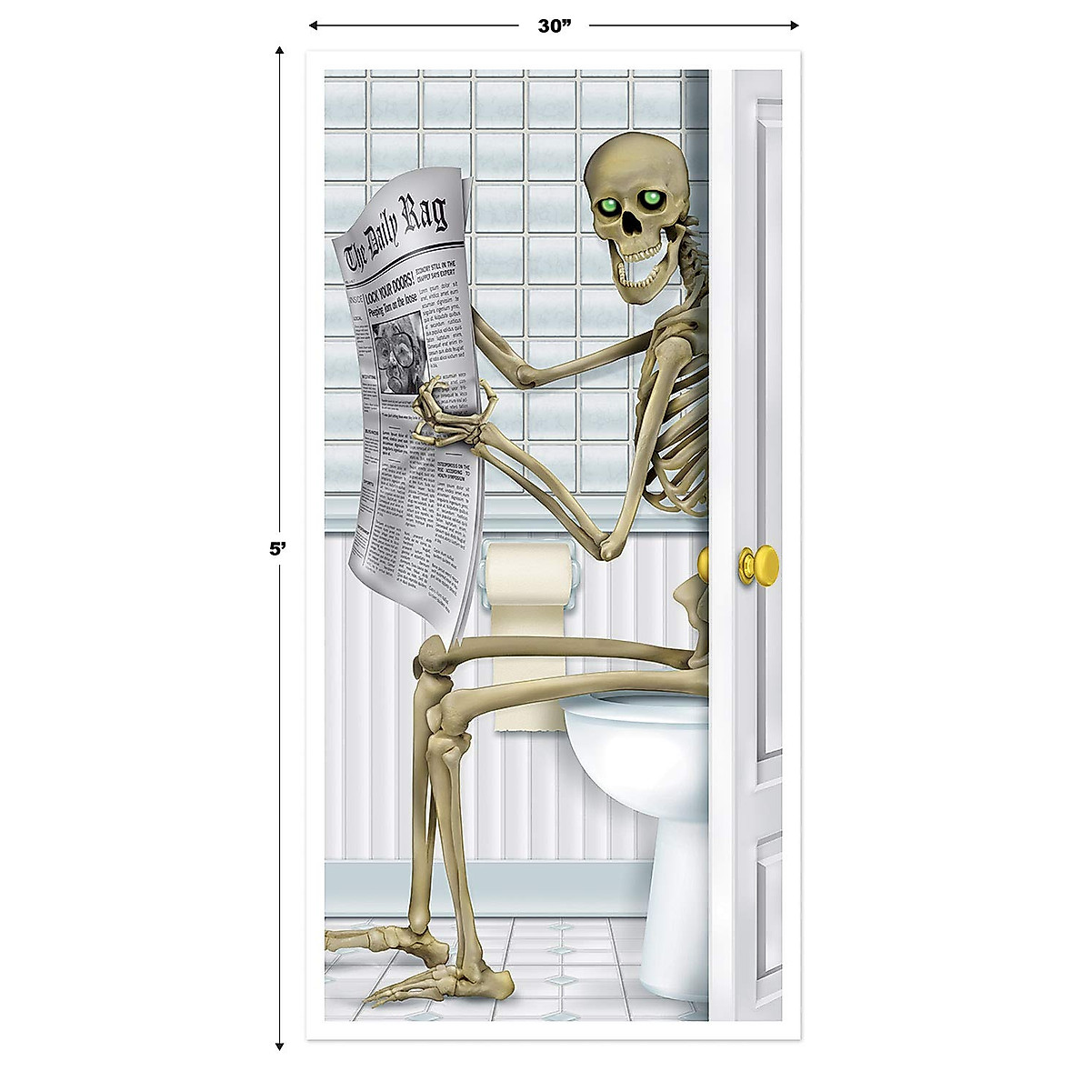 Beistle Skeleton Restroom Door Cover Party Accessory