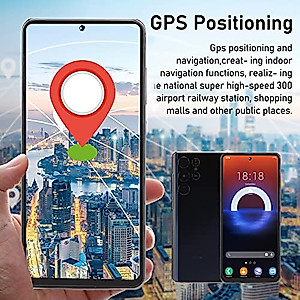 Unlocked Cell Phone, 7300mAh Battery Black Cell Phone America Version 110‑240V for Daily Life (US Plug)