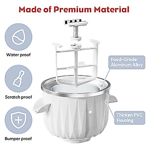 Coolcook Ice Cream Attachment for Kitchenaid, Compatible with 4.5 Qt and Larger Mixer, Replacement for Kitchenaid Ice Cream Maker 2-Quart for Sorbet, Gelato, Frozen Yogurt