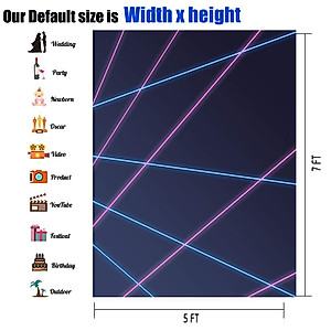 Sensfun Laser Line Photography Backdrop Neon Laser Tag Birthday Party Night Game On Indoor Photobooth Background Glow Photo Studio Backdrops Fabric 5x7ft