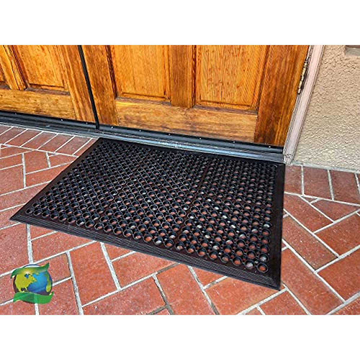 Envelor Anti Fatigue Rubber Floor Mat Restaurant Kitchen Drainage Mat Door Mats Durable Non-Slip Bar / Utility Mat Indoor Outdoor Wet Area 24" x 36"