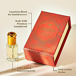 Dukhni Sandalia Attar | Experience the Arabic Elements of Sandalwood | عطرصندليه | Authentic Arabic Fragrance Oil | 100% Pure, Alcohol-Free, Halal | 1 bottle x 6ml