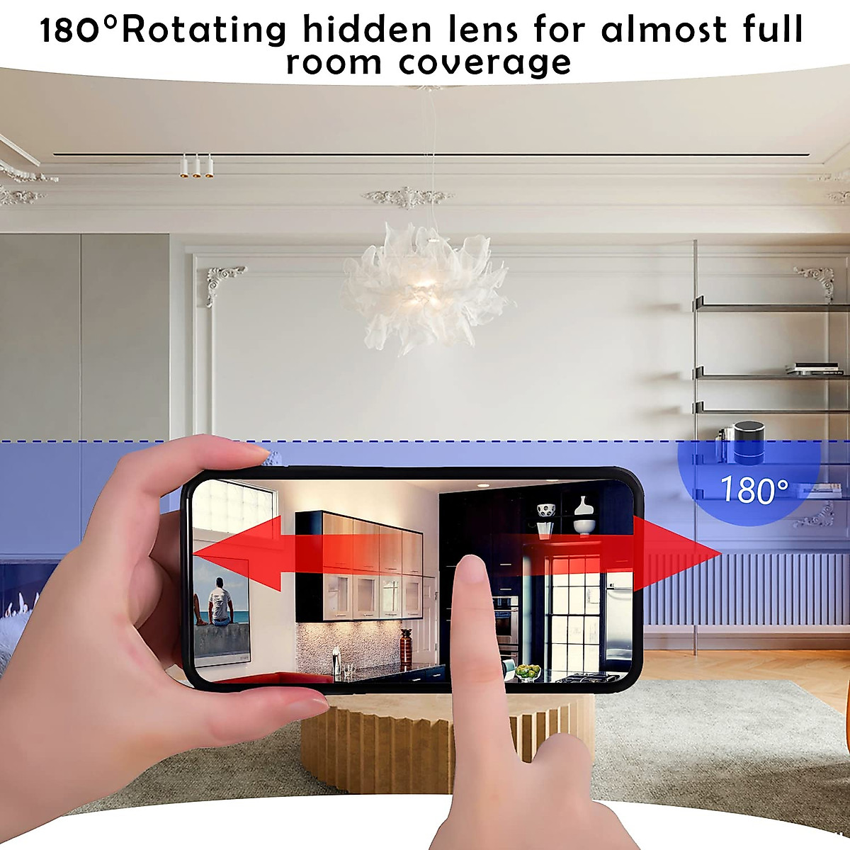 Small-ECO Hidden Camera Speaker - Spy Camera PTZ HD 1080P WiFi Motion Detection Video Recorder Wireless Mini Safety Nanny Camera