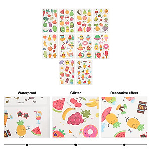 FOMIYES 10 Sheets of Kids Temporary Tattoos Fruit Vegetable Tattoo Stickers Cartoon Stickers Body Art Sticker Wall Stickers Kids Party Decorations Supplies
