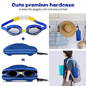 TOPLUS Kids Goggles, Goggles for Kids Swim Goggles Anti-Fog Leak Proof Kids Goggles for Swimming - Soft Silicone and Clear Vision