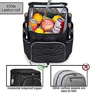 SEEHONOR Insulated Cooler Backpack 45 Cans Leakproof Soft Cooler Bag Lightweight Backpack Cooler for Lunch Picnic Fishing Hiking Camping Park Beach