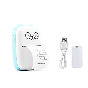 1 Piece Set Bluetooth Portable Photo Printer Printing Print Social Media Photos Convenient and Practical