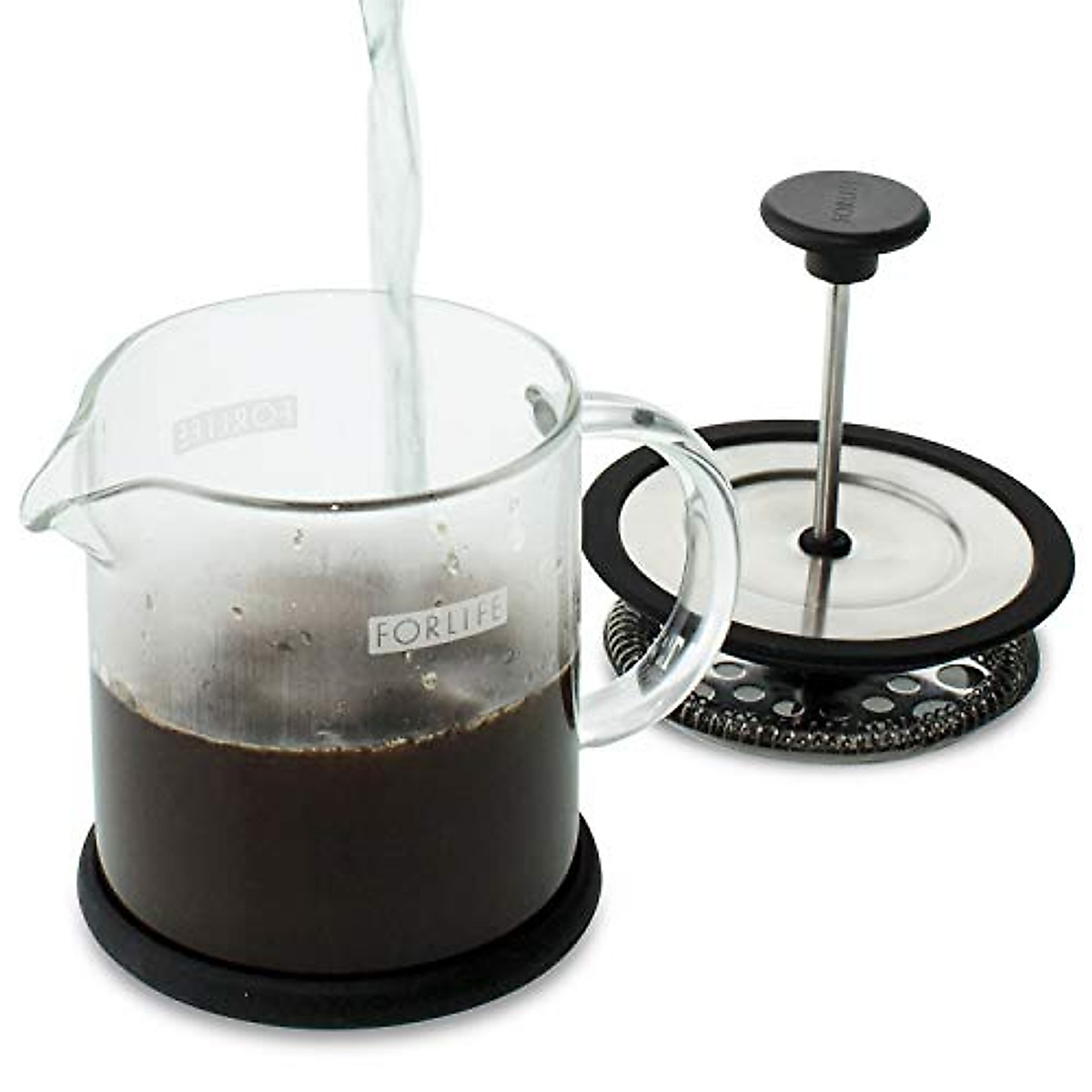FORLIFE 827 Coffee Press, Clear, Black