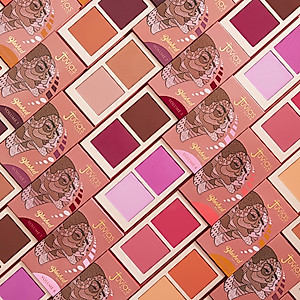 Juvia's Place Blushed Duo Blush Volume5 - Two Tone Pigmented Buildable Pressed Mineral Powder - Rosy Natural Cheeks Matte Fresh Finish for All Skin Color