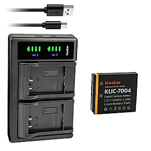 Kastar 1-Pack Battery and LTD2 USB Charger Compatible with Kodak KLIC-7004 K7004 Battery, Kodak K7700 Charger, EasyShare M1033, EasyShare M1093 is, EasyShare M2008, EasyShare V1073, EasyShare V1233