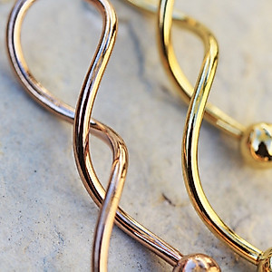 Gold Plated Spiral WildKlass Navel Rings (14GA Yellow Gold)