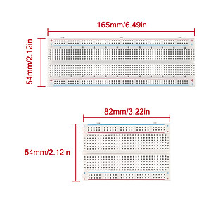 Breadboard Jumper Wires Kit 4pcs 400 & 830 Point Solderless Breadboards and 65pcs M/M Flexible Bread Board Jumper Wire and 140pcs 2-125 mm U-Shape JumperWires for Arduino and Raspberry Pi
