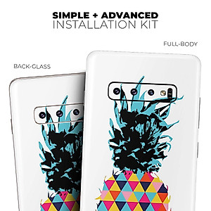 DesignSkinz Geo Retro Summer Pineapple v1 | Protective Vinyl Decal Wrap Skin Cover Compatible with The Samsung Galaxy S9 (Full-Body, Screen Trim & Back Glass Skin)