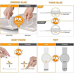 Ainiv 32-Pairs(64 Strips) Large Picture Hanging Strips Heavy Duty, Adhesive Hook and Loop Mounting Tapes Damage Free No Nails Picture Hangers for Frame Hanging Poster Strips Christmas Decorations