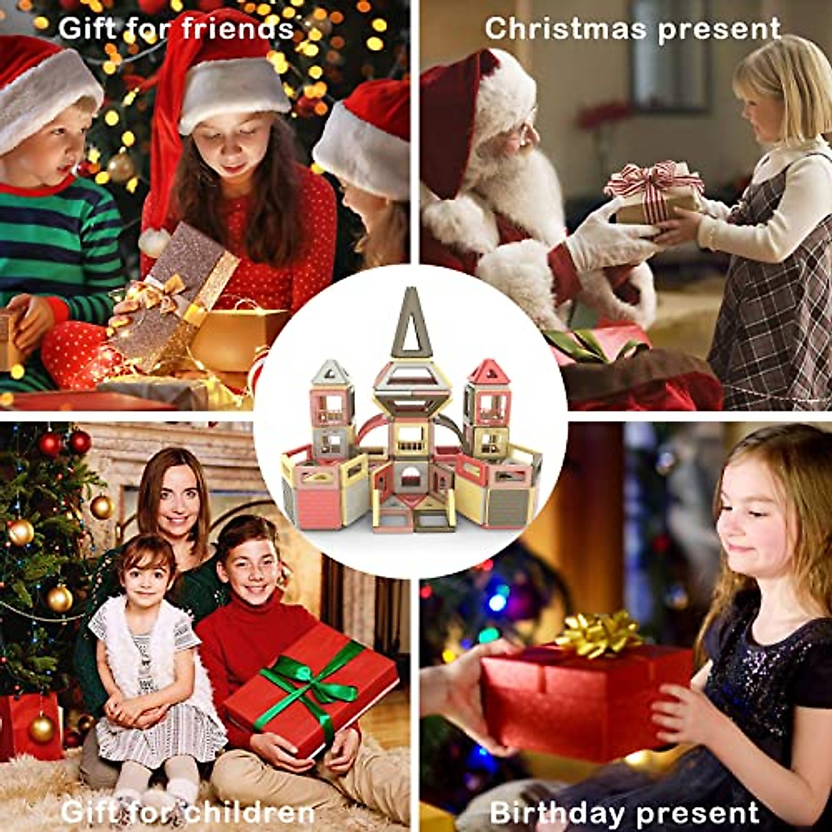 AOMIKS 151 PCS Set Magnetic Building Blocks Tiles for Kids Learning & Educational STEM Mini Building Toys for Girls and Boys Ages 3 4 5 6 7 8 Years Old 3D Magnetic Tiles