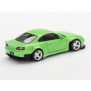 Silvia (S15) RHD (Right Hand Drive) Rocket Bunny Green Limited Edition 1/64 Diecast Model Car by True Scale Miniatures MGT00500
