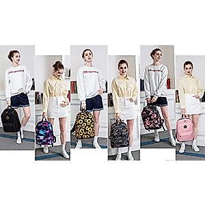 School Backpack for Women & Men - Casual School Backpack Water Resistant Bookbag with Laptop & Bottle Side Pockets for Boys Girls School Bag for Elementary Middle High School College Students
