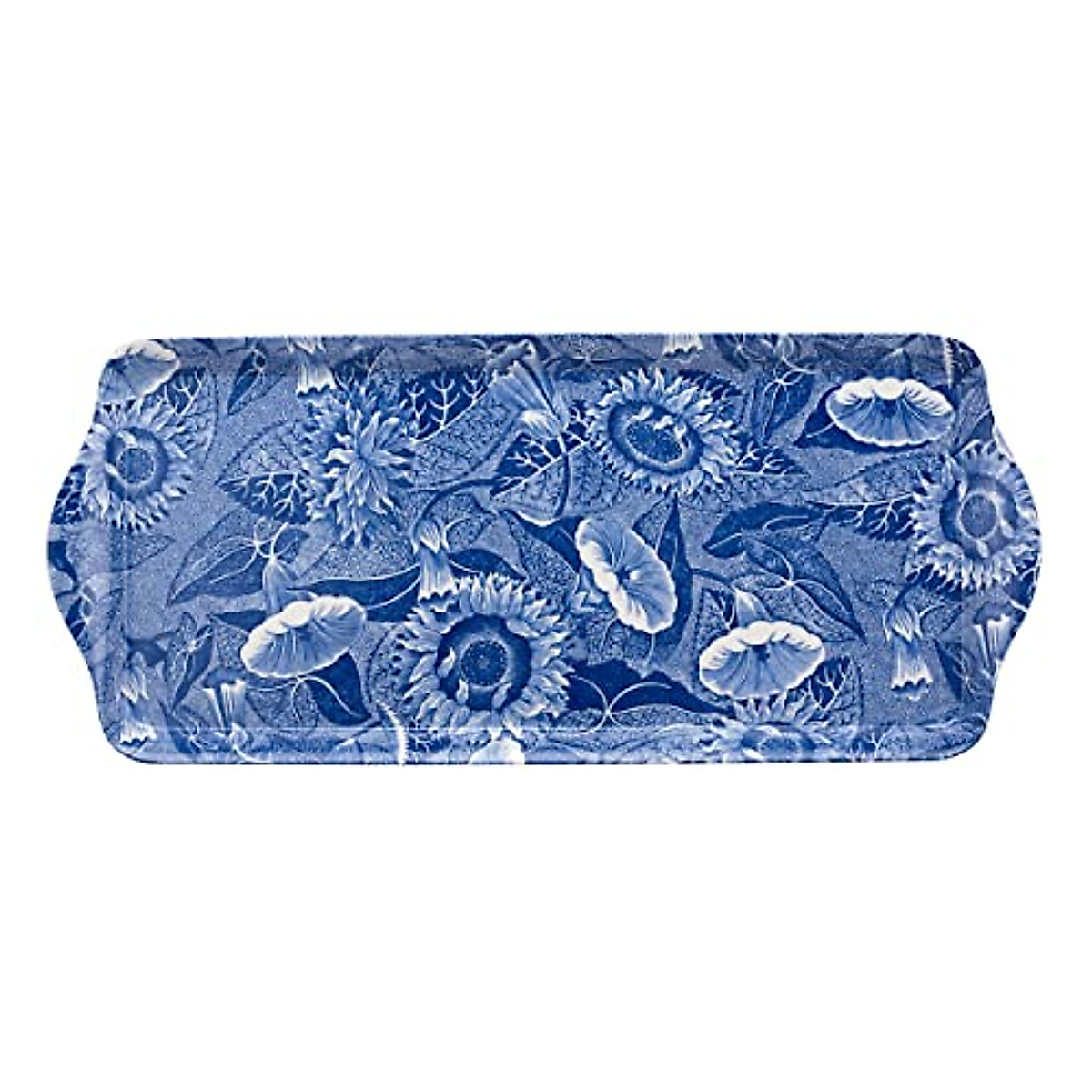 Pimpernel Blue Room Sunflower Collection Sandwich Tray | Serving Platter | Crudité and Appetizer Tray | Made of Melamine | Measures 15.1" x 6.5" | Dishwasher Safe
