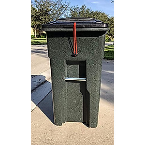 Lid Loc Outdoor Garbage Can Lock Keeps Trash Secure and Wildlife Out Wind Weather Proof Strong Durable