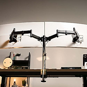 VIVO Dual Ultra Wide 13 to 38 inch Computer Monitor Mount, Fully Adjustable VESA Stand for 2 Wide Screens, STAND-V038M