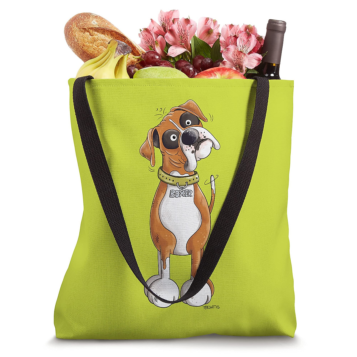 German Boxer Comic I Gift for Dogs Friends Boxer Fan Tote Bag