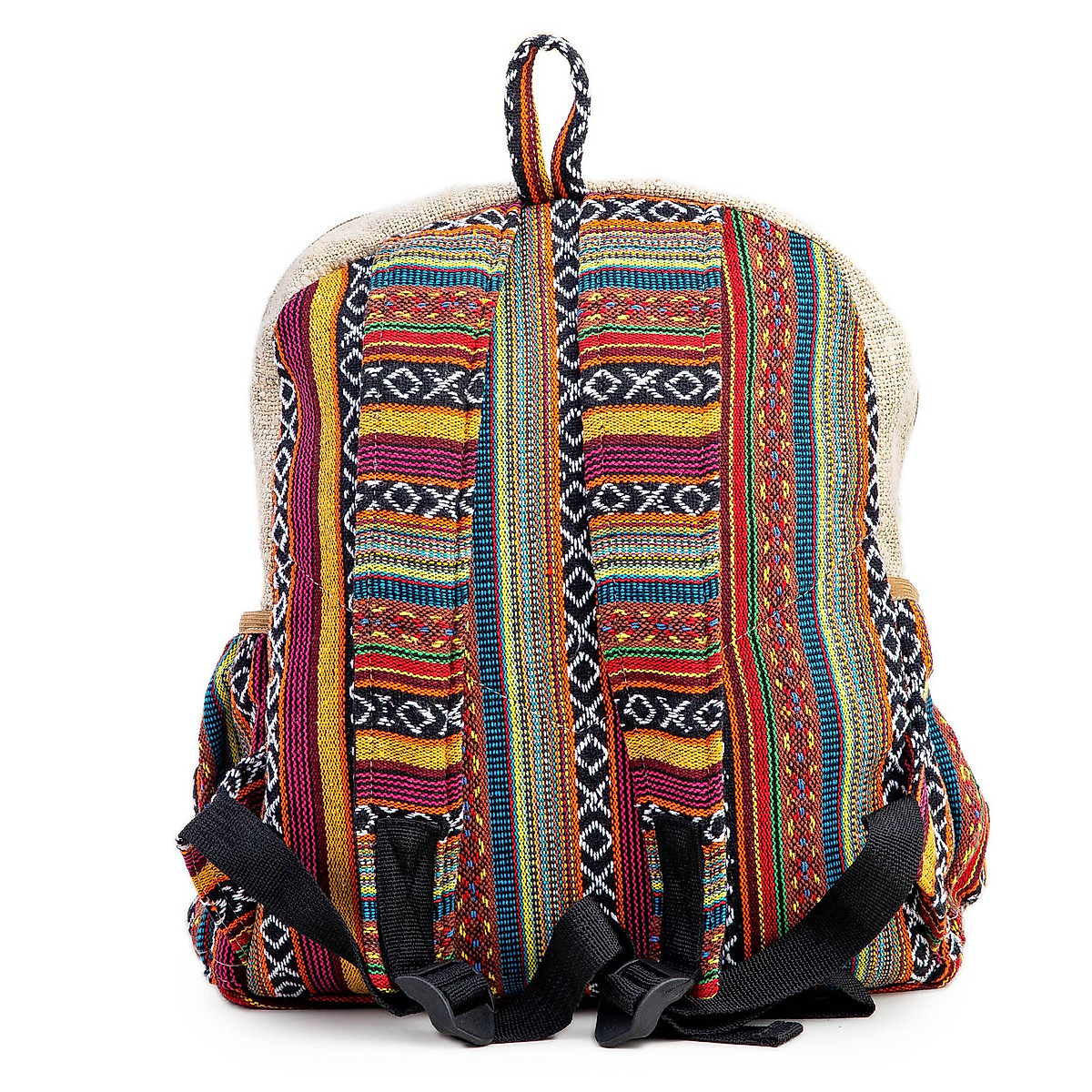 Freakmandu Collections Mushroom Head Hemp Backpack Bag - Eco Friendly Unique Unisex Rustic Durable