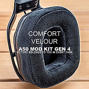 A50 Mod Kit Gen 4 - Ear Cushion Compatible with Astro Gaming A50 Wireless Headset Velvet - Headband/Microphone Foam/Ear Pads I Not Work with GEN 3