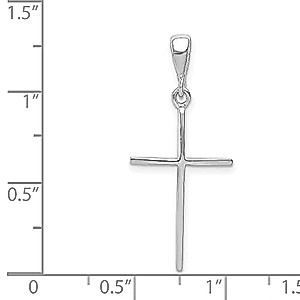 IceCarats 14K White Gold Latin Mexican Holy Cross Necklace Religious Pendant Jesus Christ Charm 33mm x 14mm Only