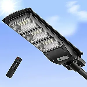 Lovus 2000W Solar LED Street Light, 60000LM Solar Security Flood Light Outdoor with Motion Sensor and Dusk to Dawn for Parking Lot, IP65 Waterproof, Wall or Pole Mount