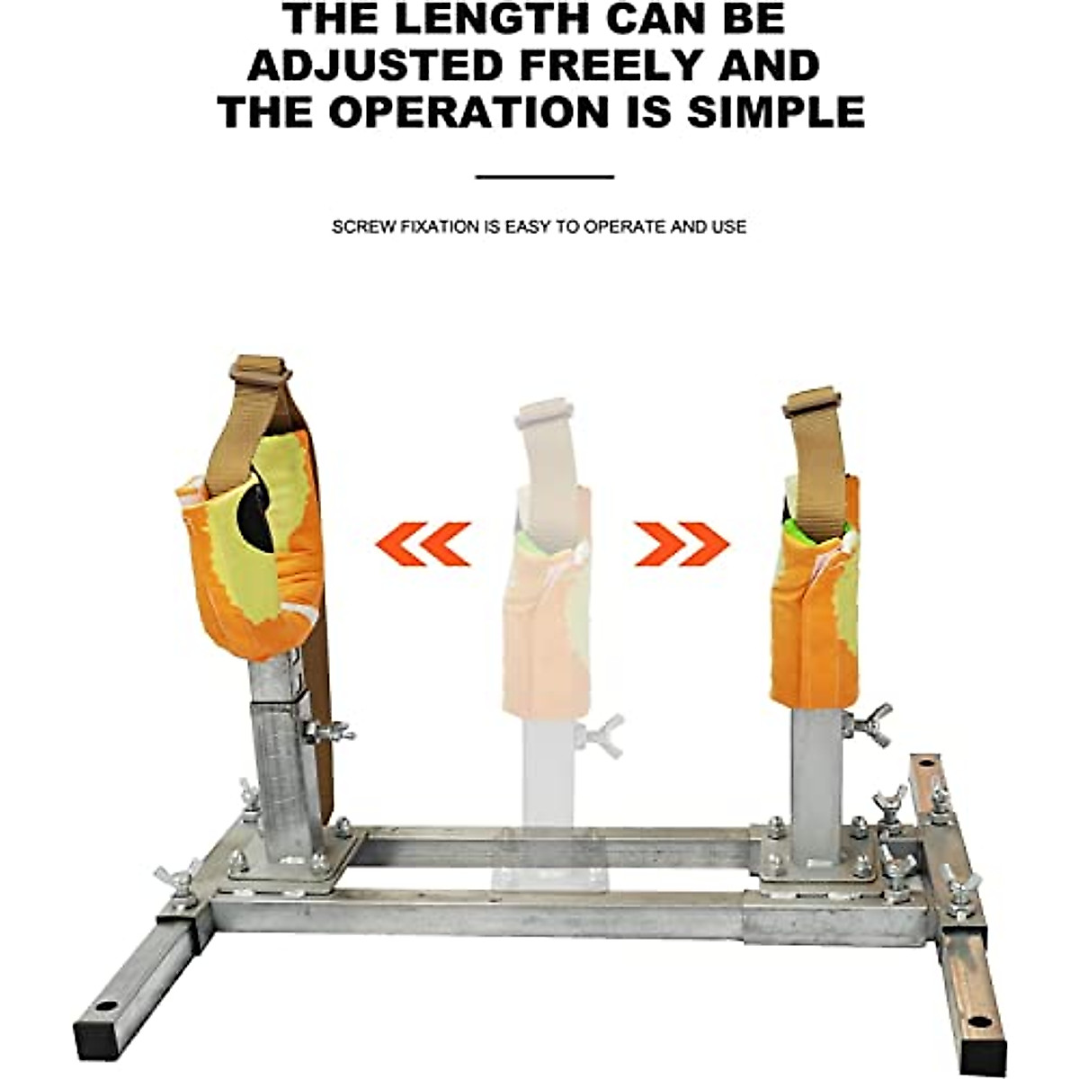 Sonorphine Dog Breeding Stand Stainless Steel Dog Breeding Stand Adjustable Height and Length Pet Fixed Bracket Dog Breeding Accessories Supplies Breeding (L)