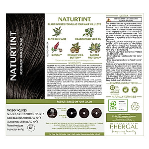 Naturtint 3N Dark Chestnut Brown Permanent Hair Color (Pack of 6), Ammonia Free, Vegan, Cruelty Free, up to 100% Gray Coverage, Long Lasting Results (Packaging may vary)