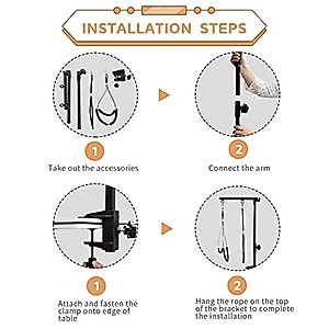 Breeze Touch Dog Grooming Table Arm - 35" Stand Arm with Clamp and Post, Loop Noose, No Sit Haunch Holder Grooming Restraint for Small & Medium Dogs