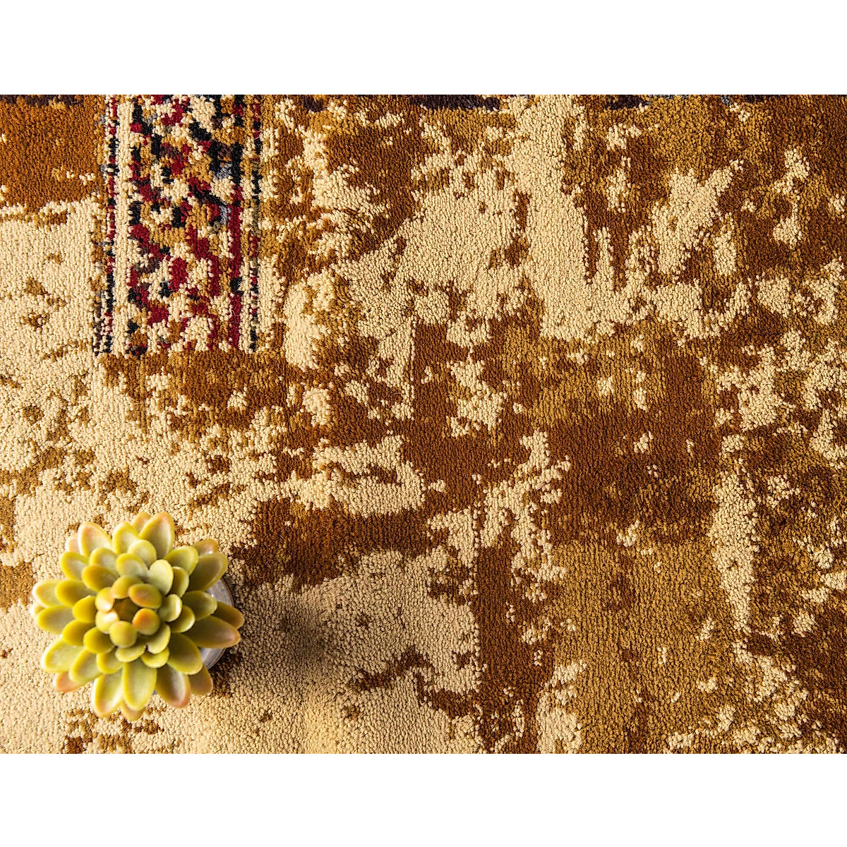 Unique Loom Barista Collection Area Rug - Arusha (2' 2" x 3' 1" Rectangle, Beige/ Black)