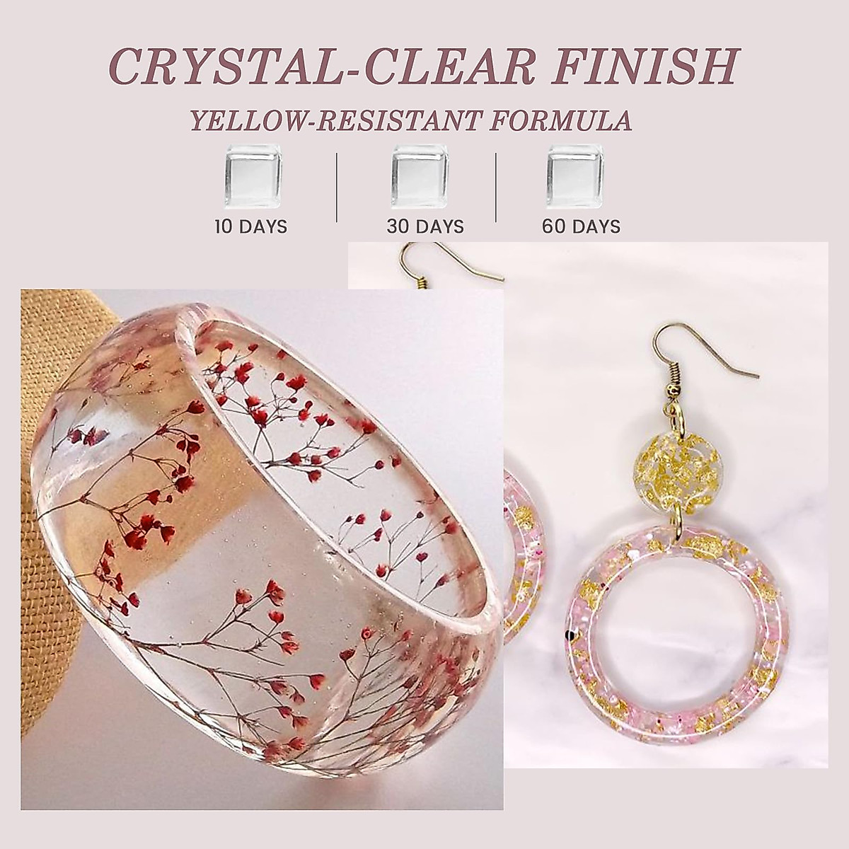 Bsrezn 1000g UV Resin Hard, Crystal Clear Solar Activated UV Glue for Jewelry Making (1000g)