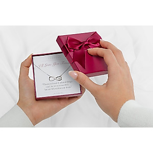 Suavell Infinity Heart Necklace. Sterling Silver Necklace Forever Jewelry. Infinity Necklace. Valentines Day Gifts for Her, Birthday Gifts for Women, Gifts for Girlfriend, Gifts for Wife Christmas