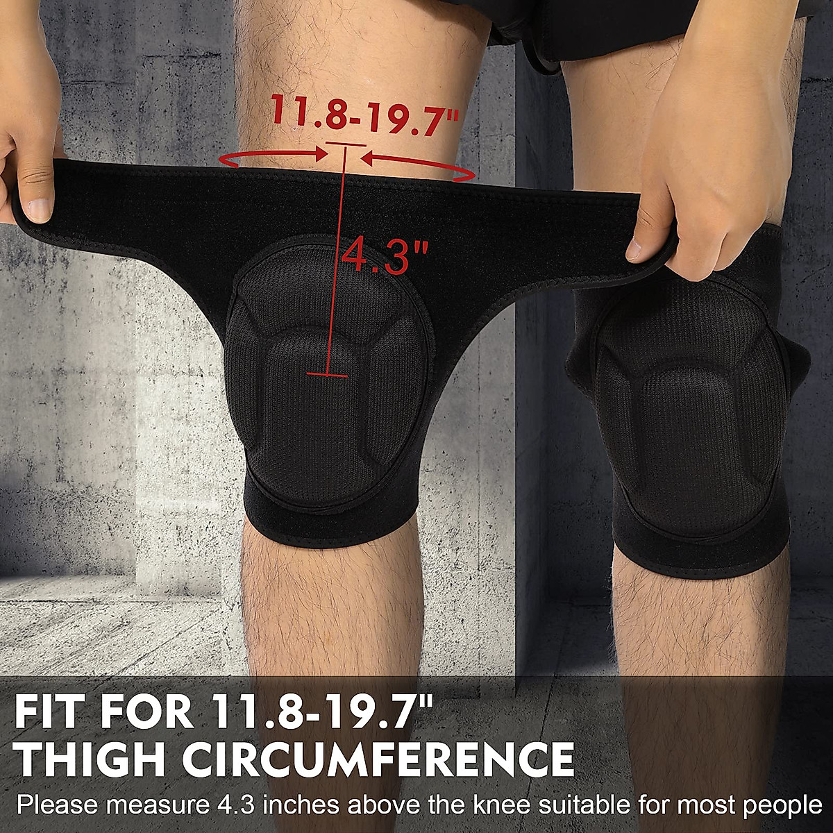 Monbessi Knee Pads Gardening, Unisex-Adult Work Knee Pads Suitable for Garden, House Cleaning, Construction Work, Flooring Kneepads with Thick EVA Foam Padding