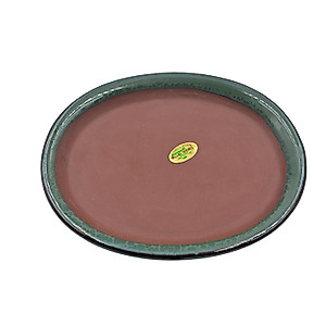 Aven's Serenity Garden 6.5" Korean Oval Humidity Tray Glazed Ceramic Plate Tongrae Pot