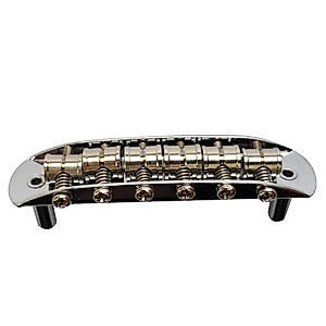 Mustang Bridge w/Large Saddles, also fits Fender Jaguar or Jazzmaster- Chrome
