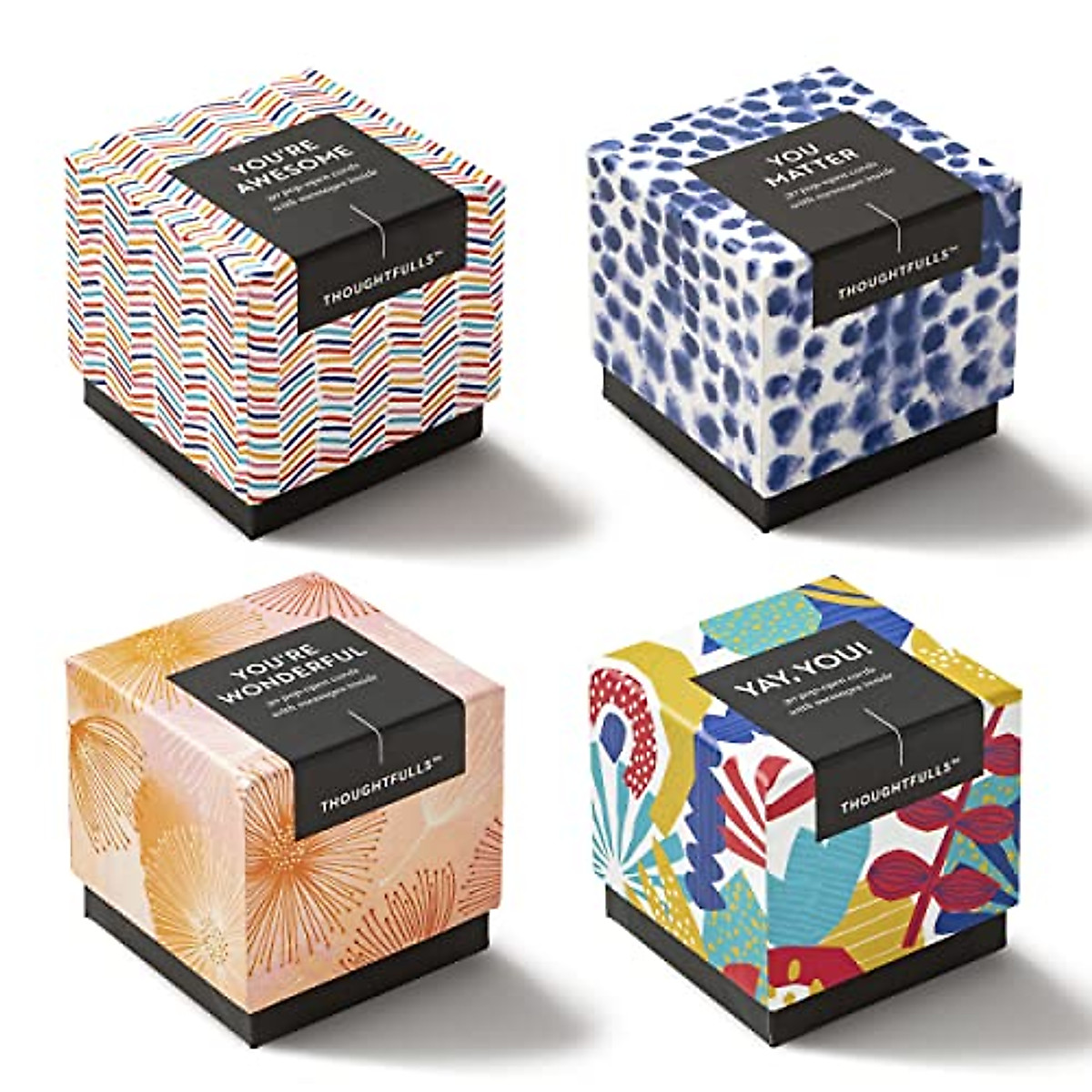 Compendium ThoughtFulls Pop-Open Cards 4-Pack - You're Awesome, You Matter, You're Wonderful, Yay You —120 Pop-Open Cards, Each with a Different Message Inside