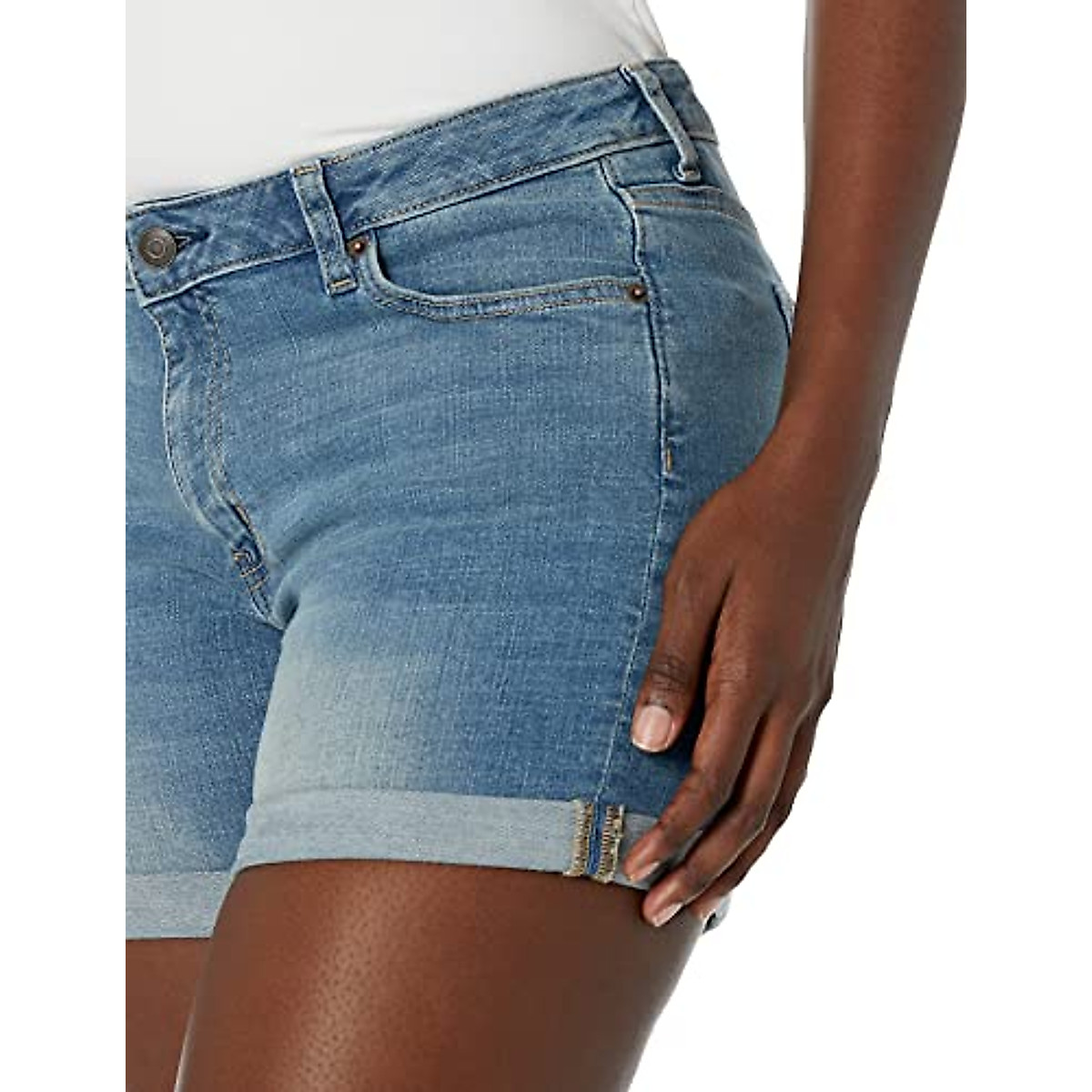 Amazon Essentials Women's 4" Denim Short, Medium Wash, 10
