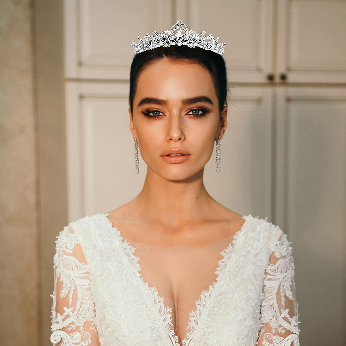 Jaciya Silver Crystal Tiaras Crowns for Women Birthday Tiara for Girls Princess Crown Rhinestone Headband Quinceanera Headpieces Wedding Prom Pageant Party