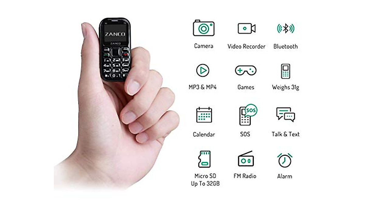 Zanco Tiny T2: World's Smallest 3G Mobile Phone for Travel and Gifting
