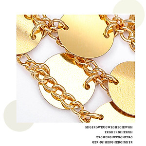 Yovic Boho Gold Body Chain Sexy Sequins Bra Chains Bikini Tassel Chest Chain Halter Backless Top Rave Nightclub Party Body Jewelry for Women (Gold)