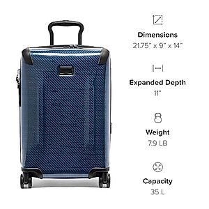 TUMI - Tegra-Lite International Expandable 4 Wheeled Carry-On - Carry On Luggage with Spinner Wheels & TSA Luggage Lock - Blue