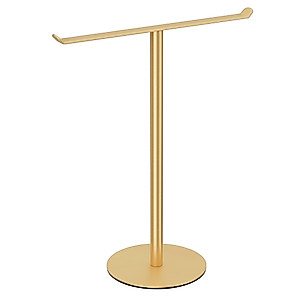 Gold Hand Towel Stand, T-Shape Hand Towel Holder for Bathroom, Display Fingertip Towel Holder Organizer and Bathroom Towel Racks,Kitchen Towel Rack