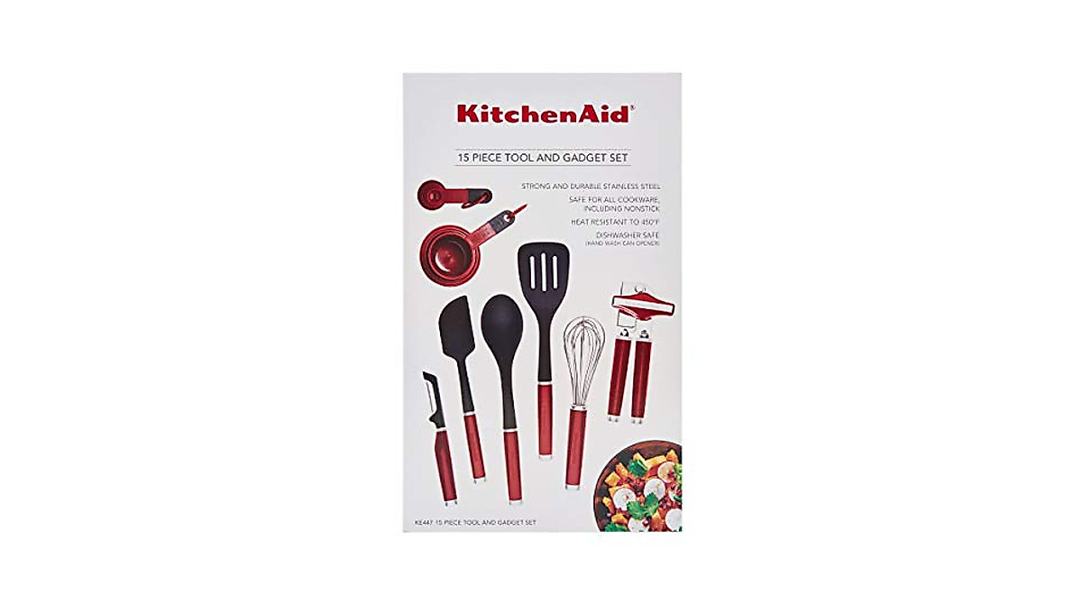 KitchenAid 15-Piece Tool Set in Empire Red | Durable & Heat-Resistant