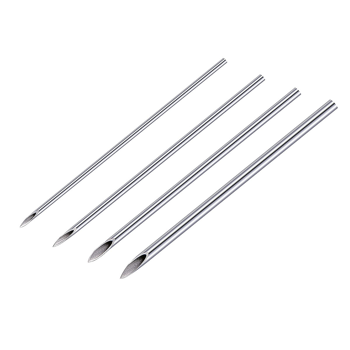 JIESIBAO 100PCS Mixed Body Piercing Needles, 14G 16G 18G 20G Stainless Steel Sterile Disposable Ear Nose Navel Nipple Lip Piercing Needles