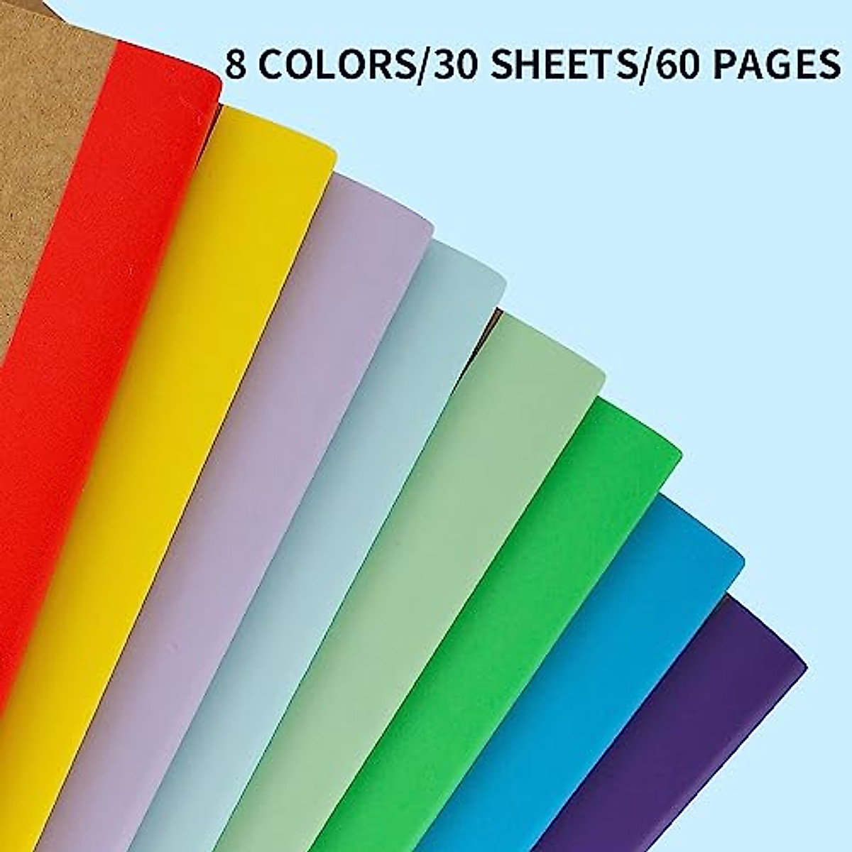 TRASEXTRA A5 Journal,Notebook,Exercise Book,Format Writing Journals,Bulk Kraft Notebooks,Lined Composition Notebook Bulk Notebook,College Ruled A5 Journal Lined Composition.Easy To Write, No Ink Bleed,8.3×5.5IN,30 Sheets of 60 Pages Notebooks,16 Packs